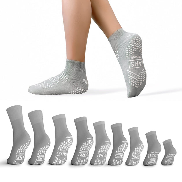 AHS Premium Anti-Slip Grippy Hospital Socks | American Hospital Supply