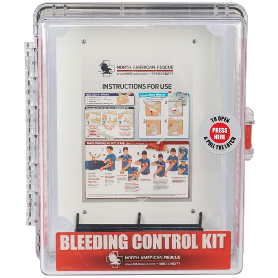 Public Access Bleeding Control Kit Clear Wall Case